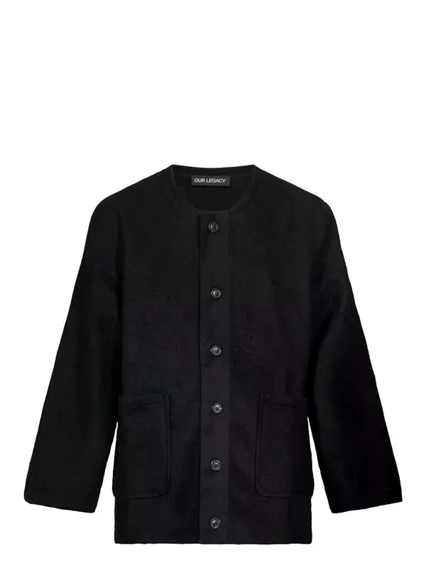 Our Legacy Button-up Patch-pocket Jacket - Black