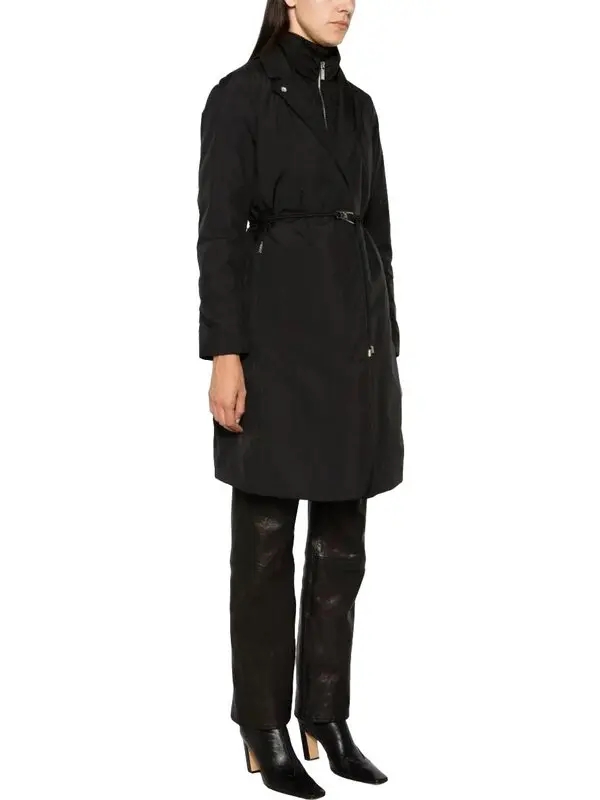 MOORER Verlaine Belted Coat - Black