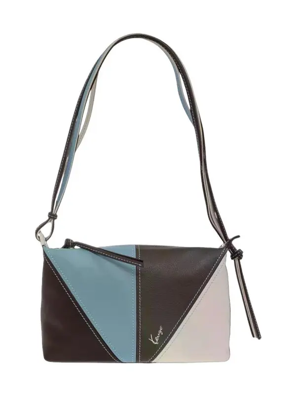 Kenzo Logo-print Leather Shoulder Bag - Brown