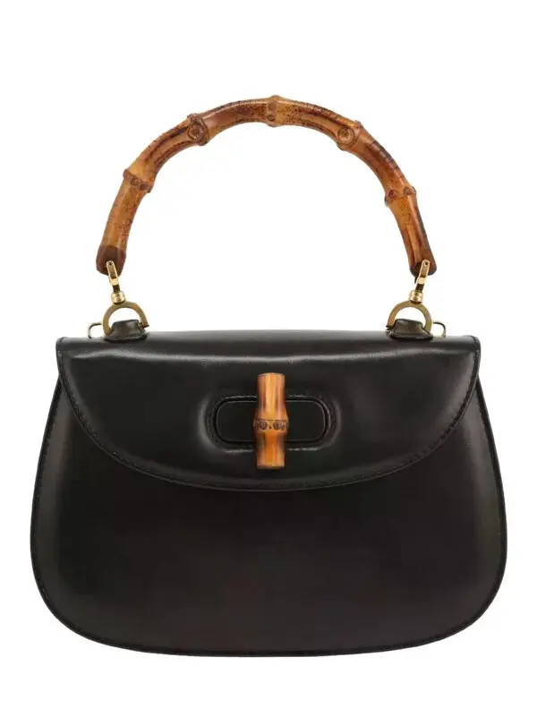 Gucci 2000s Bamboo Tote Bag - Black