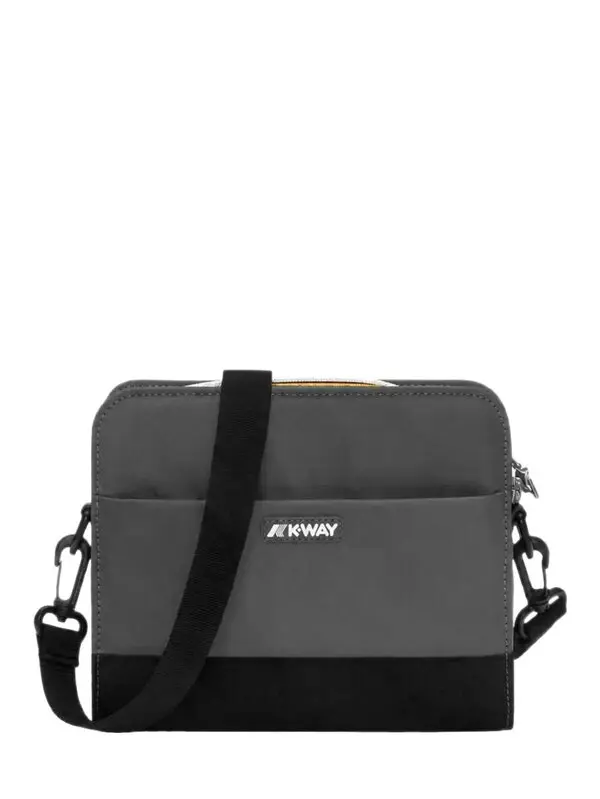 K-WAY Marybell Logo-patch Pouch Bag - Grey