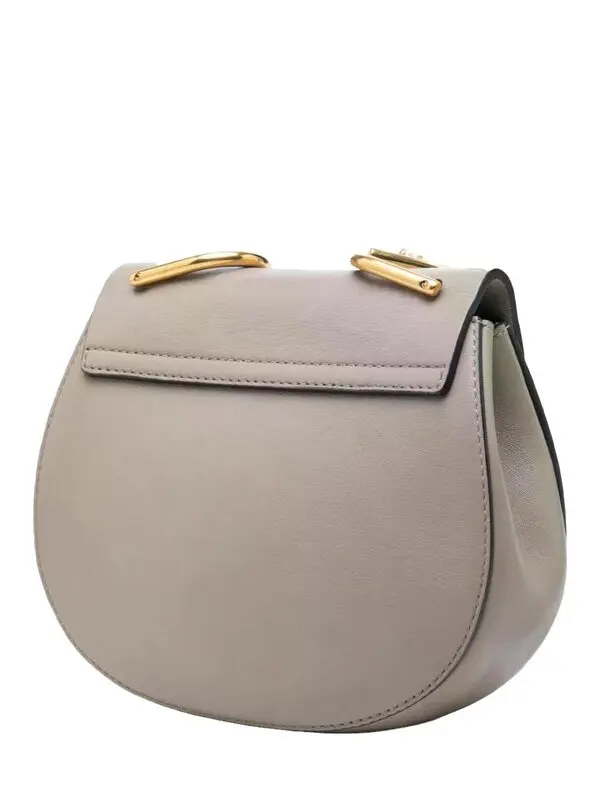 Chloé 2016 Mini Bicolor Suede And Calfskin Drew Crossbody Bag - Grey