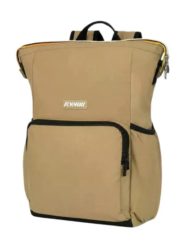 K-WAY Maizy Logo-patch Backpack - Brown