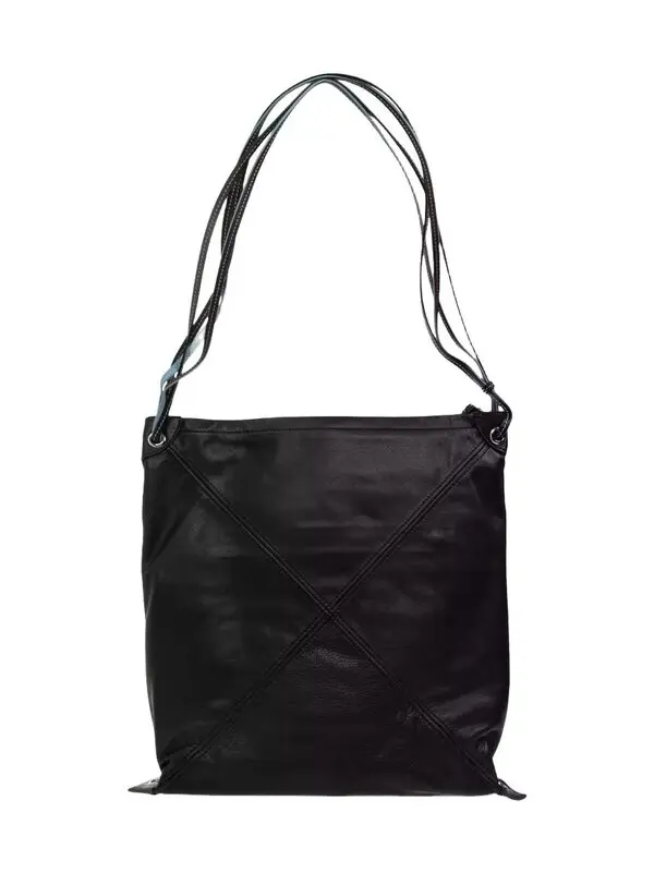 Kenzo Kite Logo-print Leather Tote Bag - Black