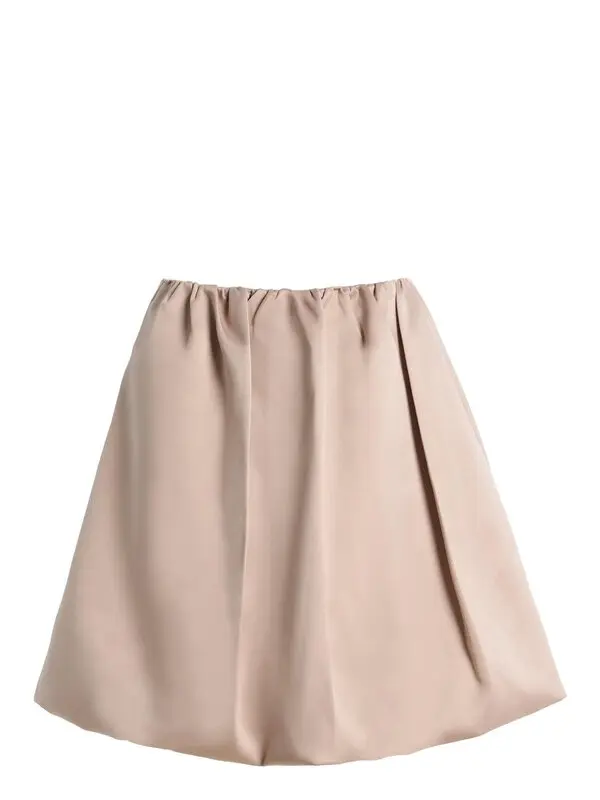 LII Gathered Twill Mini Skirt - Neutral