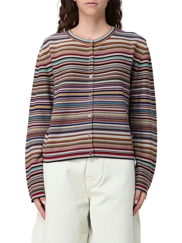 Paul Smith Striped Merino Wool Cardigan - Multicolor