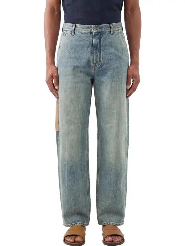 Loewe Mid-rise Straight Fit Jeans In Five-pocket Cotton - Denim