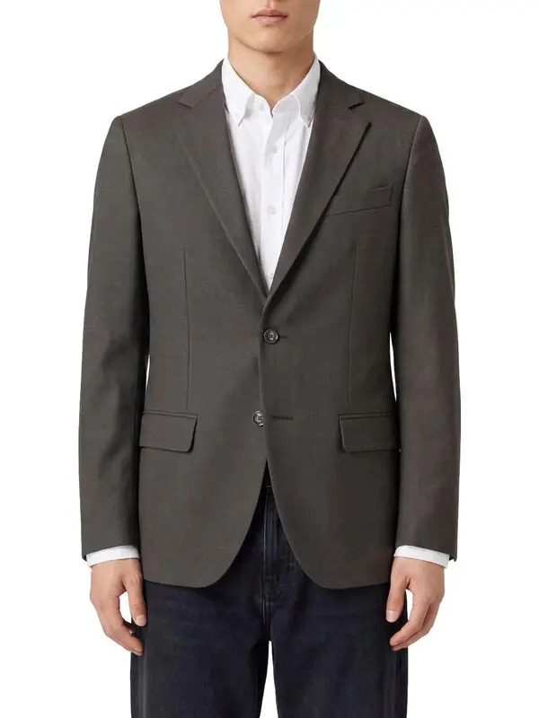 RRD Single-breasted Two-button Wool Blend Blazer - Brown