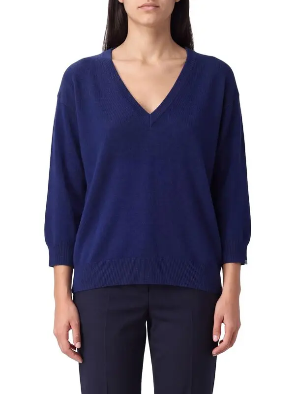 Extreme Cashmere V-neck Sweater In Pure Cashmere With Dropped Shoulders - Blue
