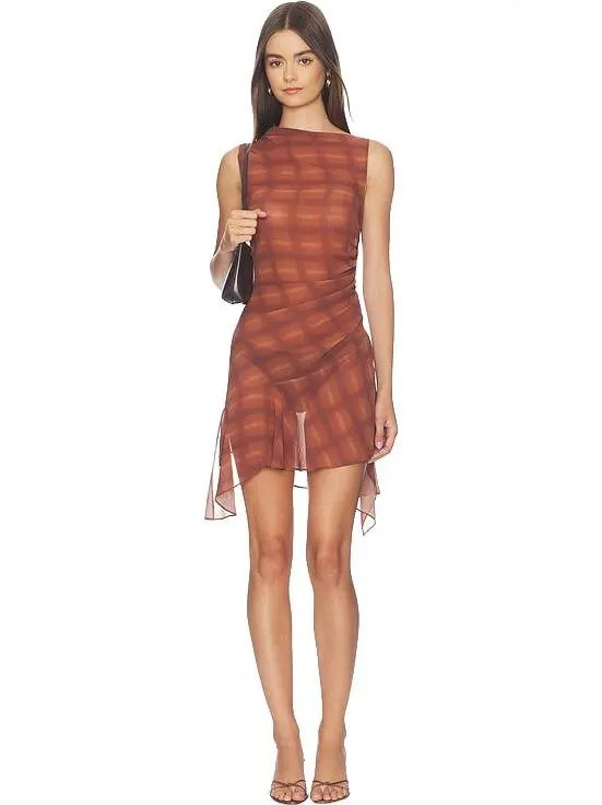 LOVERS AND FRIENDS Amari Mini Dress In . Also - Brown