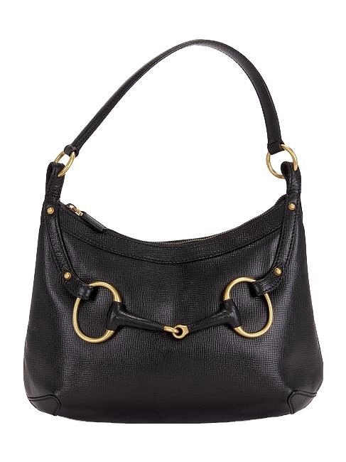 FWRD RENEW Gucci Horsebit Hobo Bag - Black