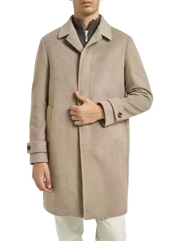 BRERAS MILANO Button-fastening Coat - Neutrals