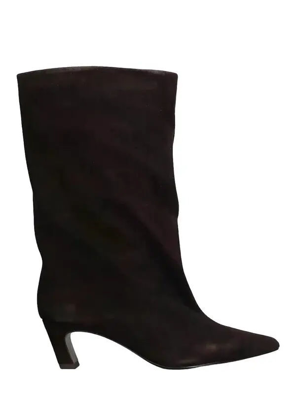 Ash Pointed-toe Suede Knee-high Boots - Brown