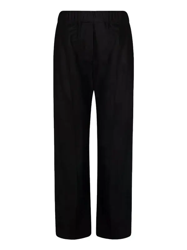 Max Mara Elasticated Pressed-crease Trousers - Black