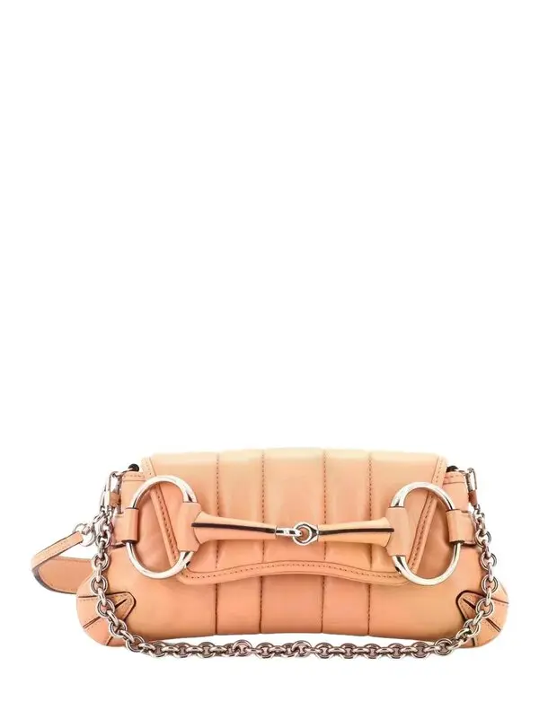Gucci Horsebit Chain Vertical Quilted Leather Small Shoulder Bag - Neutrals
