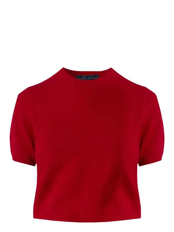 HELEN MCALINDEN Gemma Ruby Cashmere Crew Neck T-shirt - Red