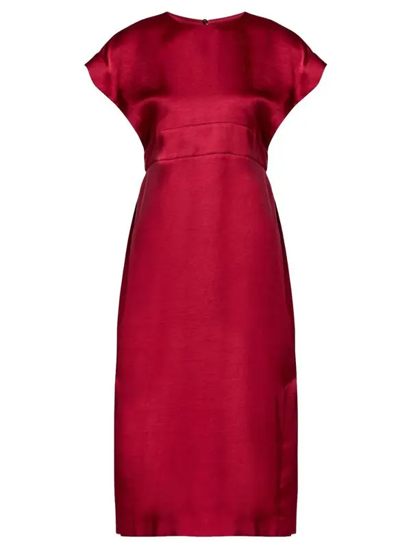 HELEN MCALINDEN Shiv Ruby Satin Dress - Red