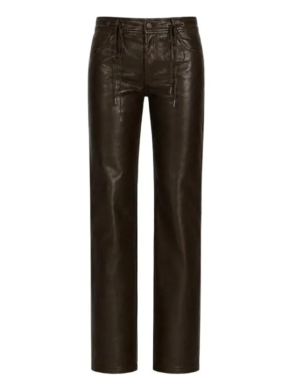 OW Kaya Faux Leather Pants - Brown