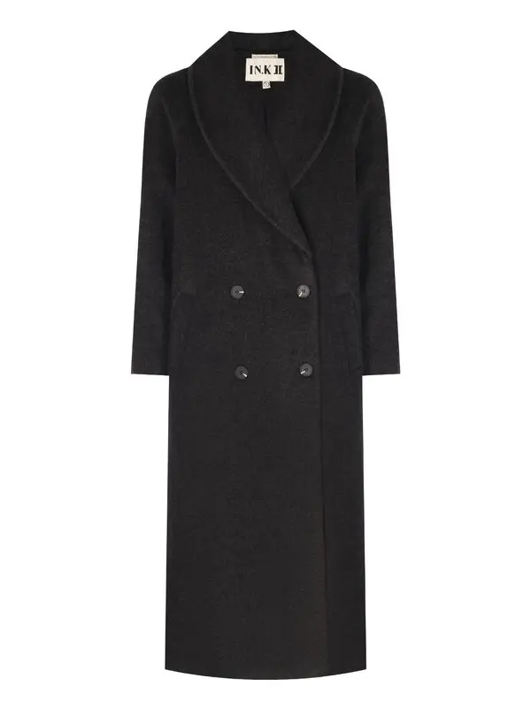 IN.K II The Shawl Wrap Coat - Black