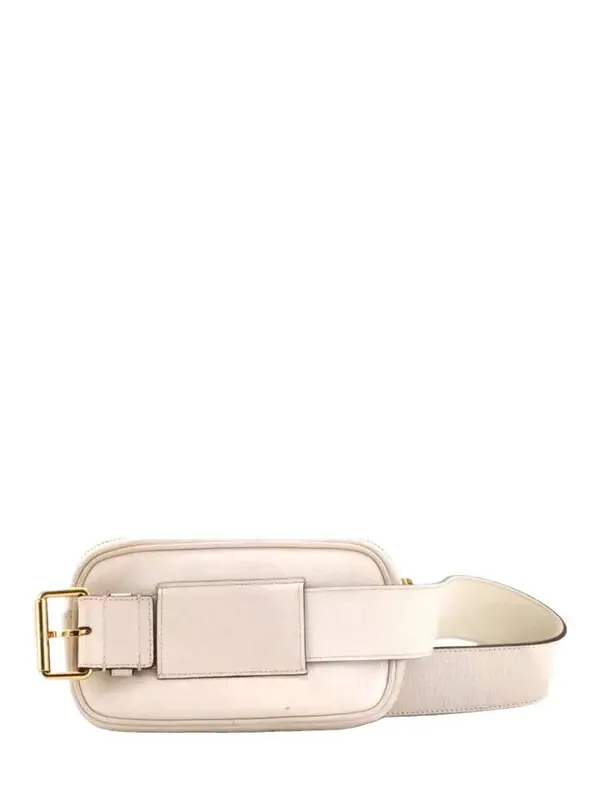 Gucci Ophidia Leather Mini Belt Bag - Neutrals