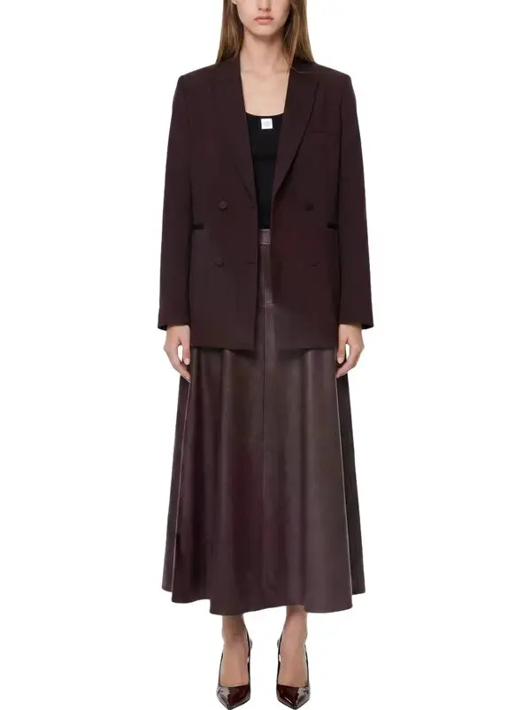 FORTE_FORTE Double-breasted Blazer - Red