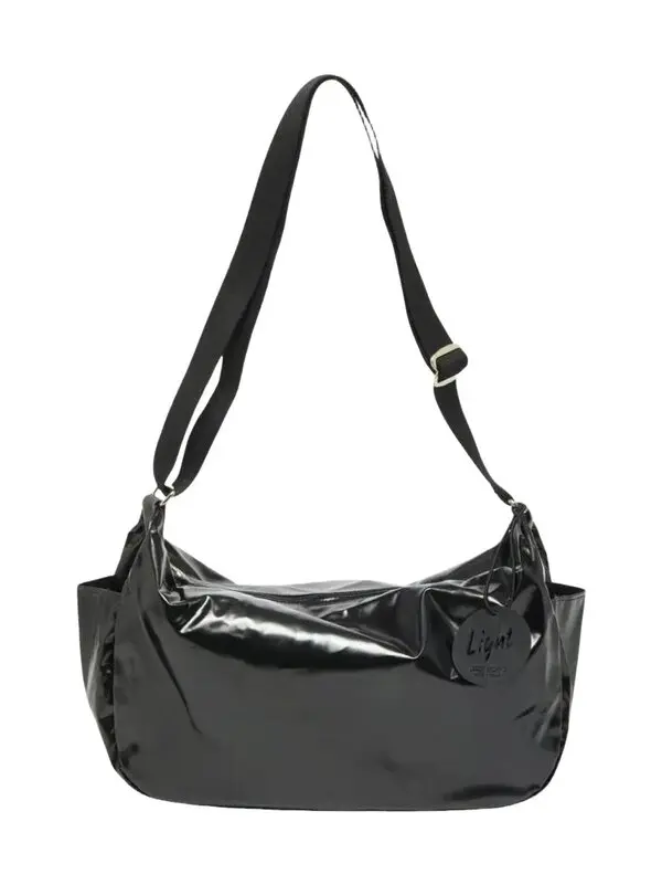 JACK GOMME Liris Light Gloss-effect Shoulder Bag - Black