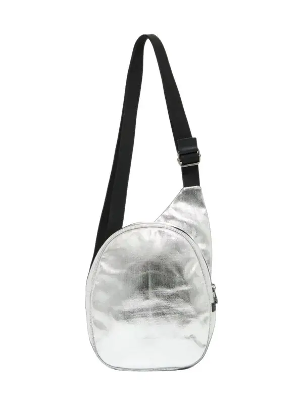 JACK GOMME Kangourou Metallic Crossbody Bag - Silver