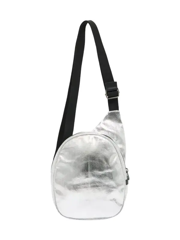 JACK GOMME Kangourou Metallic Crossbody Bag - Silver