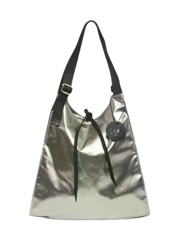 JACK GOMME Lesac Light Metallic-effect Shoulder Bag - Silver
