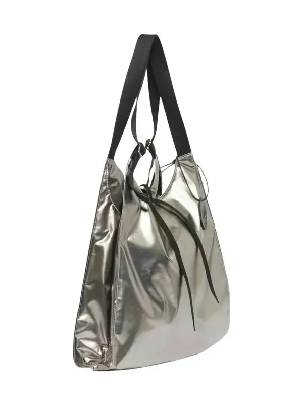 JACK GOMME Lesac Light Metallic-effect Shoulder Bag - Silver