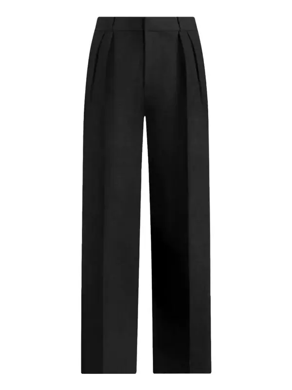 Manière De Voir Julie In Tailored Twin-pleat Trousers - Black