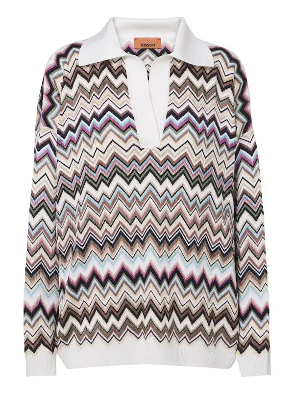 Missoni Zigzag Polo Sweater - Multicoloured