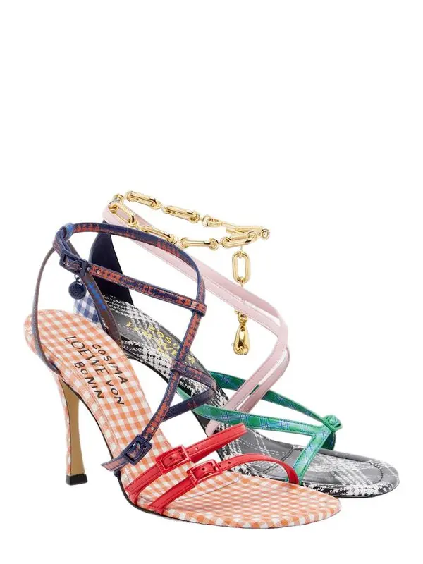 Loewe X Cosima Von Bonin New Comic Leather Sandals - Multicoloured