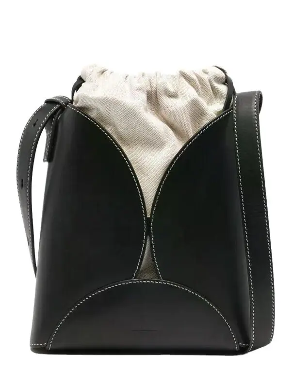 JIL SANDER Curve Cross Body Bag - Black