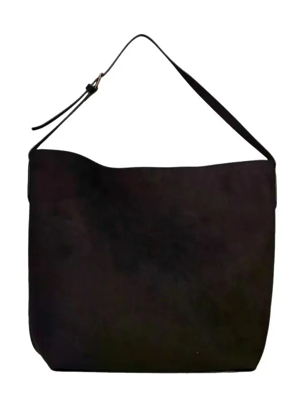 THEMOIRE Suede-effect Tote Bag - Black