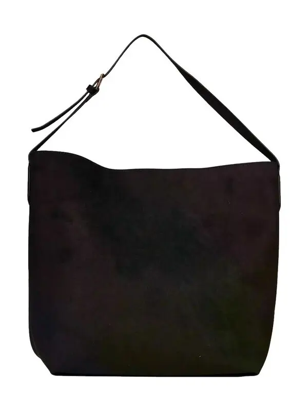 THEMOIRE Suede-effect Tote Bag - Black