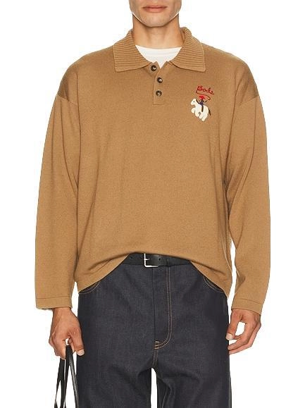 BODE Cowboy Applique Polo - Tan