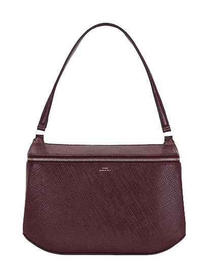 TOTEME Clip Palmellato Patent Shoulder Bag - Cherry