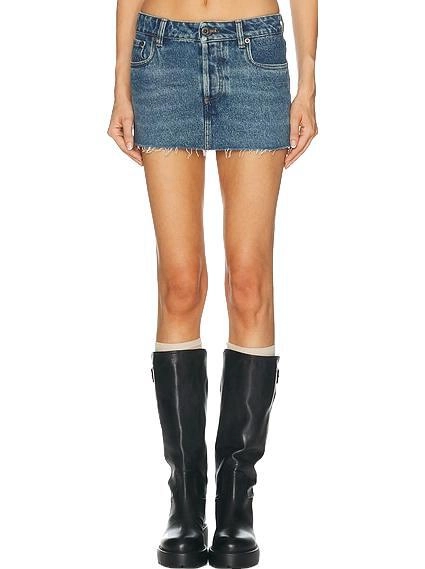 Miu Miu Denim Skirt - Bleu
