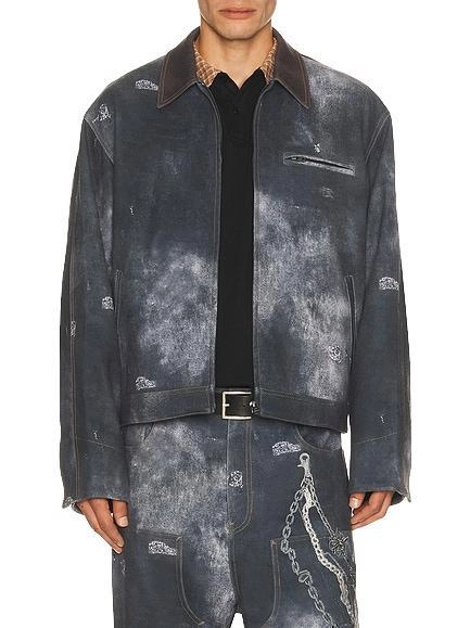 We11Done Trompe L'oeil Denim Jacket - Black