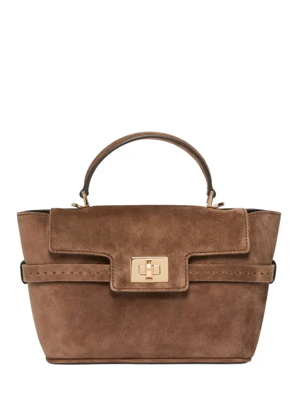Max Mara Mini Suede Margaux Top-handle Bag - Brown