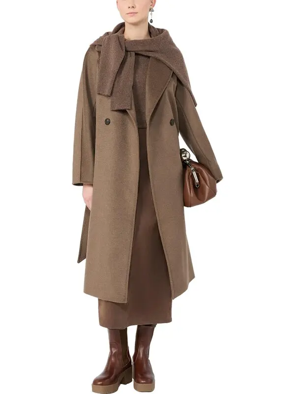 Max Mara Wool Double-breasted Coat - Brown