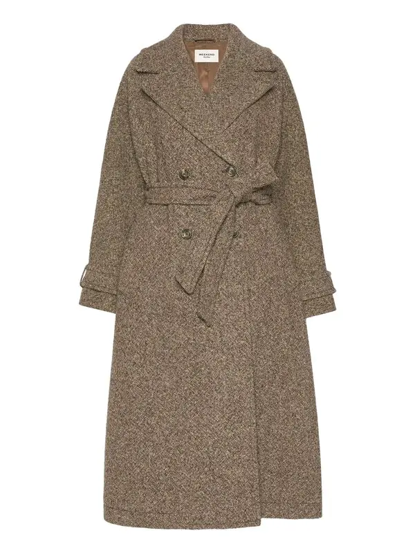 Max Mara Wool-blend Double-breasted Coat - Brown