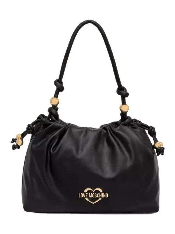 Moschino Bead-embellished Ruched Tote Bag - Black