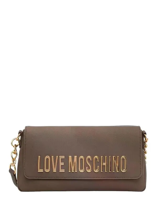 Moschino Logo-plaque Shoulder Bag - Brown