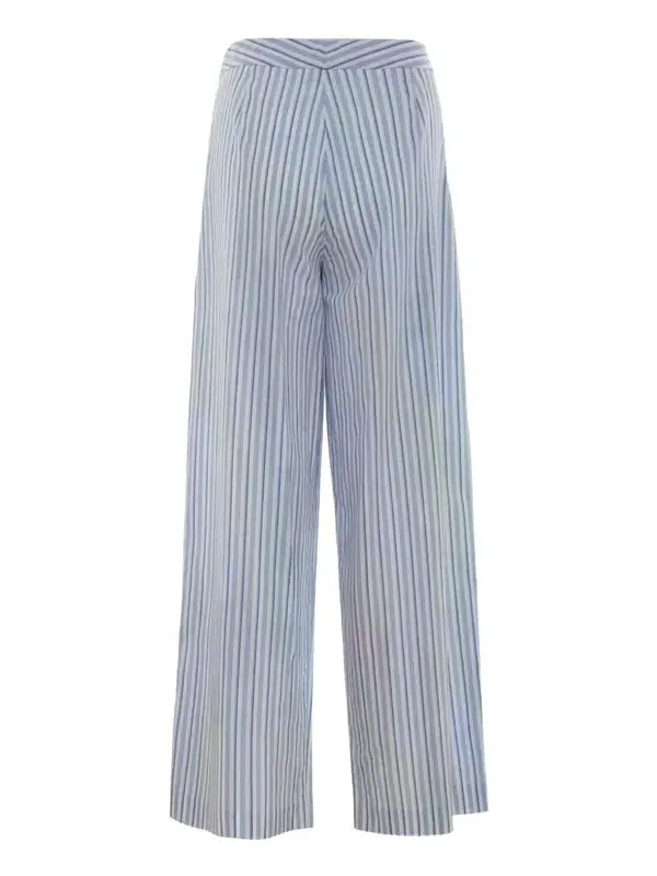 Rag & Bone Chappell Striped Wide-leg Trousers - Blue