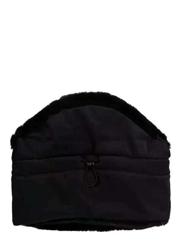 SPORTALM Faux-fur Trim Drawstring Snood - Black