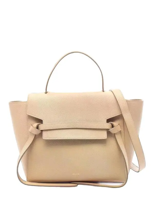 Celine 2010s Belt Leather Handbag - Neutrals