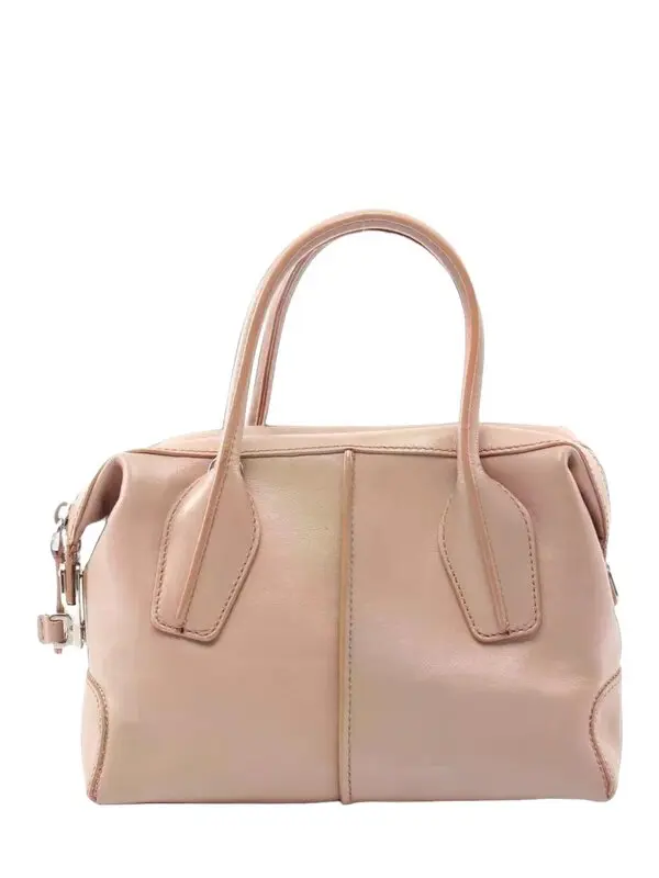 TOD'S 2000s Mini D-styling Leather Tote Bag - Neutrals