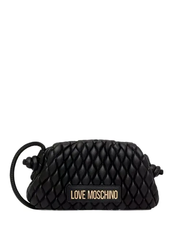 Moschino Quilted Shoulder Bag - Black